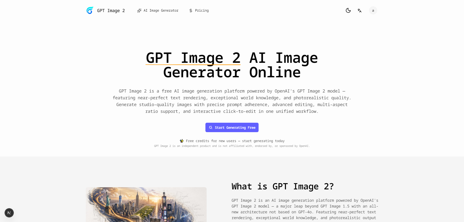 GPT Image 2 - 免费在线 GPT Image 2 AI 图片生成平台